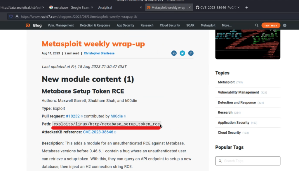 HackTheBox | Analytics | Walkthrough | CyberiumX